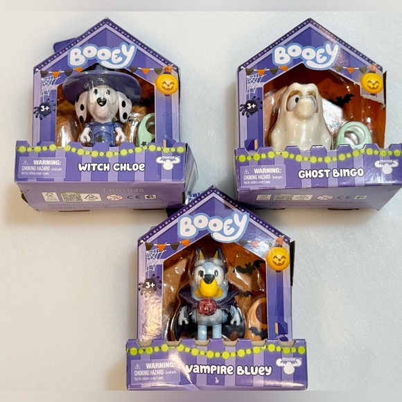 Bluey | Toys | Bluey Halloween Booey Figure Set Of 3 Bluey Bingo And ...